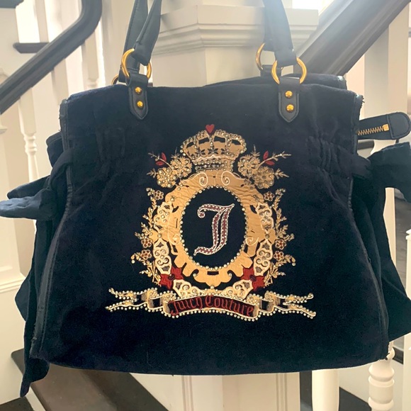 Juicy Couture | Bags | Vintage Velour Juicy Couture Emblem Bag | Poshmark